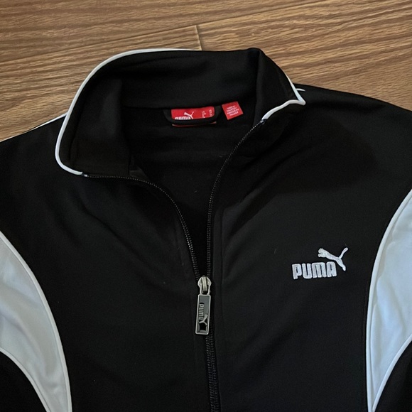 Puma | Jackets & Coats | Puma Black White Track Jacket | Poshmark